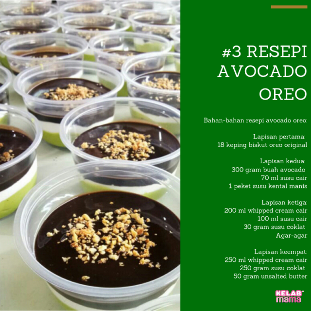 RESEPI AVOCADO OREO ISTIMEWA BUAT SANTAPAN SI MANJA MAMA - January 2026 ...