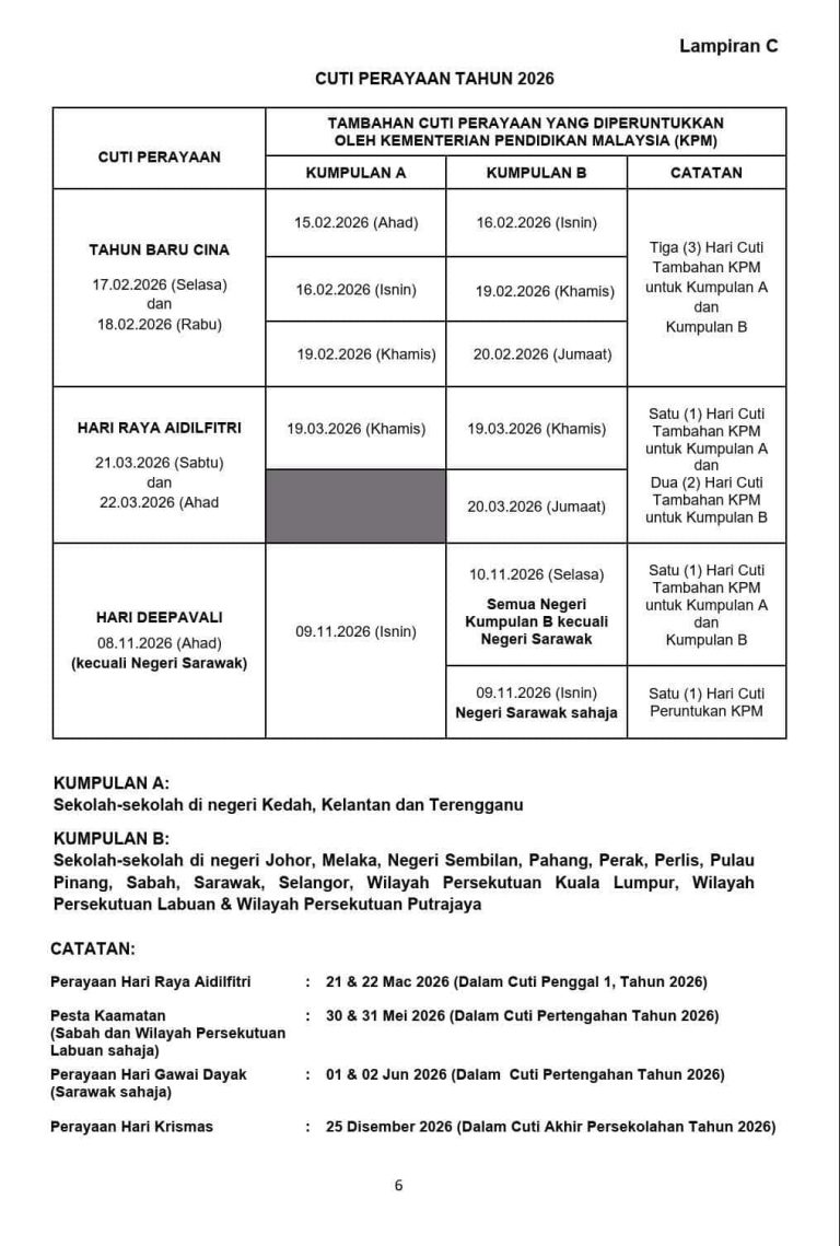 Kalendar Akademik & Cuti Sekolah 2026 — Mama Dah Boleh Plan Cuti Tahun ...